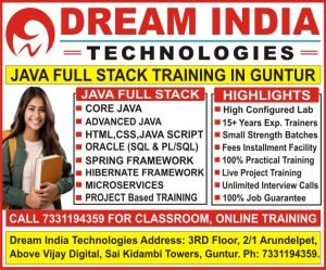 JAVA Course in Guntur, Java Training in Guntur, Java Institutes in Guntur